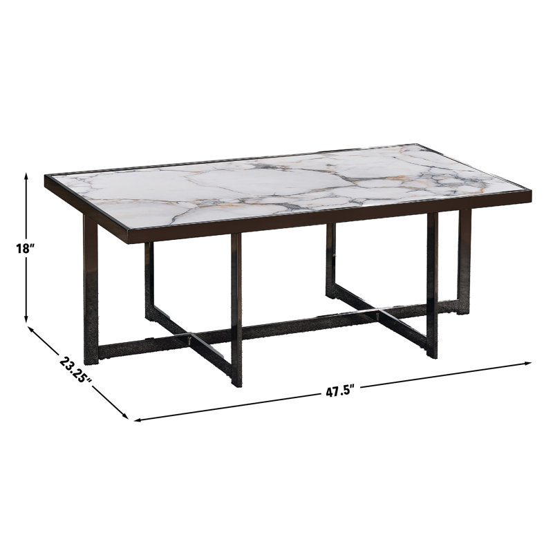 Wrought Studio™ Makaella Kayley Rectangle Cocktail Table | Wayfair